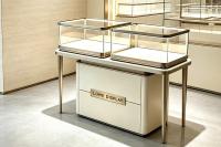 China Luxury LED Lighted Jewelry Showcase Display with Ultra White Tempered Glass and Customizable Dimensions for sale
