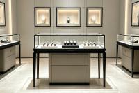 China Custom Modern Watch Display Counter with Ultra Clear Tempered Glass and Customizable Inner Liner for Luxury Watch Boutique for sale