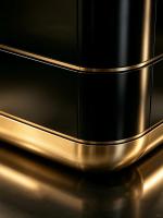 China Arched Glass Onyx Texture Lockable Jewelry Display Counter for Luxury Boutiques for sale