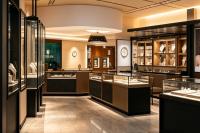 China Custom Modern Classic Light-Luxury Jewelry Showroom Boutique with One-Stop Full-Store Solution and Ultra-Clear Tempered Glass for sale