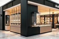 China Custom Modern Classic Light-Luxury Jewelry Showroom Boutique with One-Stop Full-Store Solution and Ultra-Clear Tempered Glass for sale