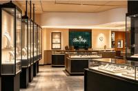 China Custom Modern Classic Light-Luxury Jewelry Showroom Boutique with One-Stop Full-Store Solution and Ultra-Clear Tempered Glass for sale