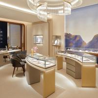 China Modern Light-Luxury Style Jewelry Showroom with Ultra-Clear Tempered Glass and One-Stop Full-Store Custom Service for sale