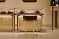 China Luxury Jewelry Showroom with Full-Store Customization, Curved Glass Island Showcase & Multi-Tier Wall Display for sale