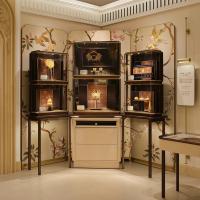 China Luxury Jewelry Showroom with Full-Store Customization, Curved Glass Island Showcase & Multi-Tier Wall Display for sale