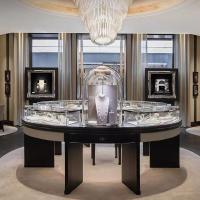 China Art-Deco Style Jewelry Boutique with Full-Store Custom Curved Showcase for sale