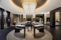 China Art-Deco Style Jewelry Boutique with Full-Store Custom Curved Showcase for sale