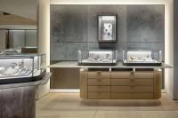 China Full-Store Customization Modern Minimalist Style Jewelry Showroom with Ultra-Clear Tempered Glass Displays for sale