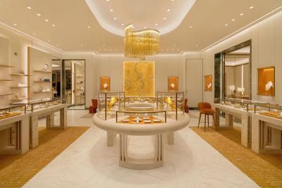 China Modern Light-Luxury Jewelry Showroom with Full-Store Customization and VIP Private Lounge for sale