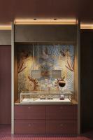 China Vintage-luxury Watch Display Cabinet with Brass Metal Frame and Full-Store Customization for sale