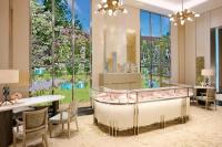 China Neo-Classical Luxury Jewelry Showroom with Full-Store Customization and Marble & Polished Metal Display for sale