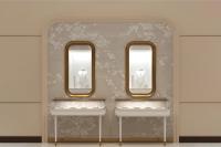 China French Neo-Luxury Jewelry Showroom with Glass Showcase Brass Trim and Complete Turnkey Solution for sale