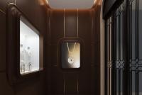 China French Neo-Luxury Jewelry Showroom with Glass Showcase Brass Trim and Complete Turnkey Solution for sale