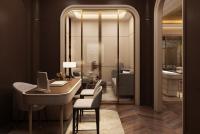 China French Neo-Luxury Jewelry Showroom with Glass Showcase Brass Trim and Complete Turnkey Solution for sale