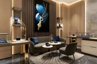 China Luxury Fine‑Jewelry Retail Fit‑Out, Modern New‑Chinese Boutique, Recessed Wall Display Niches, Ultra‑Clear Glass Showcase, Complete Store Fixture Solution for sale