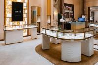 China Italian-Style Luxury Jewelry Showroom with Full-Store Custom Brass Frame Display Boutique for sale