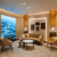 China Italian-Style Luxury Jewelry Showroom with Full-Store Custom Brass Frame Display Boutique for sale