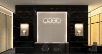 China Modern New-Chinese-Style Jewelry Showroom with Ultra-Clear Tempered Glass and Full-Store Turnkey Solution for sale