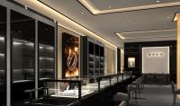 China Modern New-Chinese-Style Jewelry Showroom with Ultra-Clear Tempered Glass and Full-Store Turnkey Solution for sale