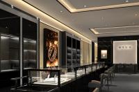 China Modern New-Chinese-Style Jewelry Showroom with Ultra-Clear Tempered Glass and Full-Store Turnkey Solution for sale