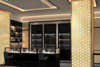 China Modern New-Chinese-Style Jewelry Showroom with Ultra-Clear Tempered Glass and Full-Store Turnkey Solution for sale
