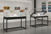 China Anti-Glare Low-Iron Glass Museum Exhibit Cabinet with Lift-Open Lid and Multiple Base Options for sale