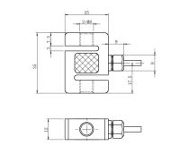 China Stainless Steel S Type Load Cell 50-2000N 15v Tensile Compressive Transducer for sale