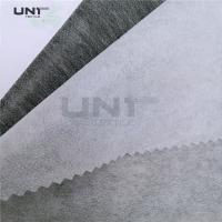 China Plain Weave Double Dot Woven Interlining Waterjet 150cm Width for sale