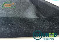 China Double Dot PA + PES Fusible Interlining Fabric Black C5032Q Stretch Drapery for sale