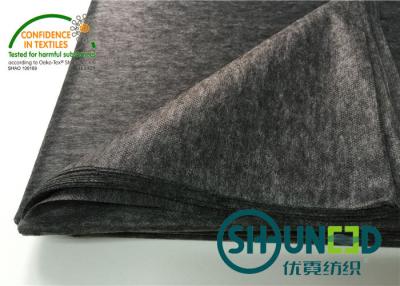 China Adhensive Non Woven Fusible Interfacing , Black Garment Fusible Interlining Fabric for sale