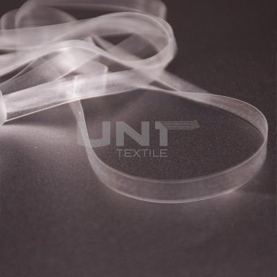 China 100% Rubber Transparent Elastic TPU Mobilon Tape For Swimwear Underwear for sale