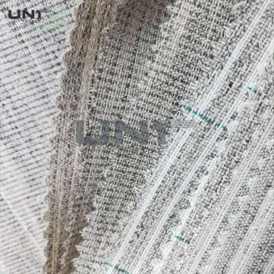 China Elastic Heavy Weight Horsehair Canvas Interlining For Uniform Jacket for sale