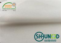 China Double Dot White Interlining Fabric Shringkage Resistant For Woven's Casual Shirt for sale