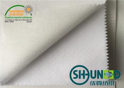 China OEKO - TEX Cotton Interlining For Shirt , Bonded Interlining With Flat Coating for sale