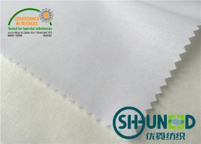 China White Cotton Interlining With Hard Handfeeling , Interfacing Material for sale