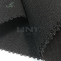 China Black Color Woven Interlining Napping PA Adhesive Tricot Interlining For Suit And Jacket for sale