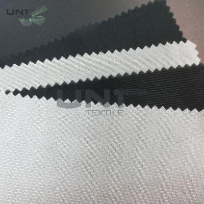 China Black Color Woven Interlining Napping PA Adhesive Tricot Interlining For Suit And Jacket for sale