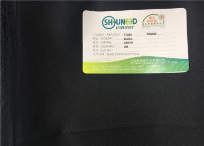 China Broken Twill Weave Interlining Material Fusible Adhensive Black for sale