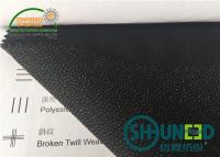 China 75D * 200D Twill Weave Fusible Interlining with Broken Twill Weave Structure and Double Dot Coating for Woven Fusing Interlining for sale