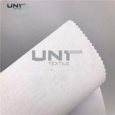 China Polyester Chemical Bond Fusible Interlining Soft Handfeeling for sale