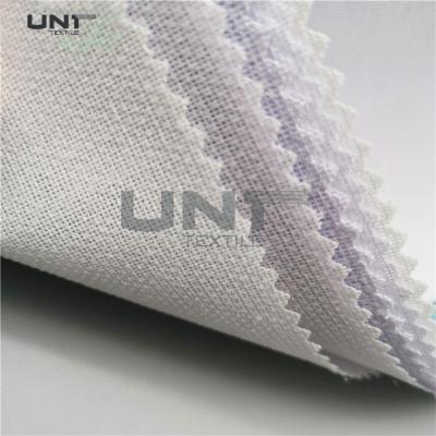 China Cap Resin Cotton Woven Fusible Interlining With PES LDPE Coating for sale