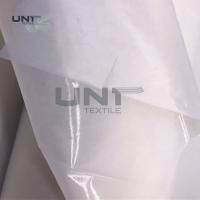 China PES Coating Fusible Interlining 0.05MM Double Side Adhesive Clear Color for sale