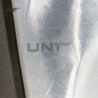 China PES Coating Fusible Interlining 0.05MM Double Side Adhesive Clear Color for sale