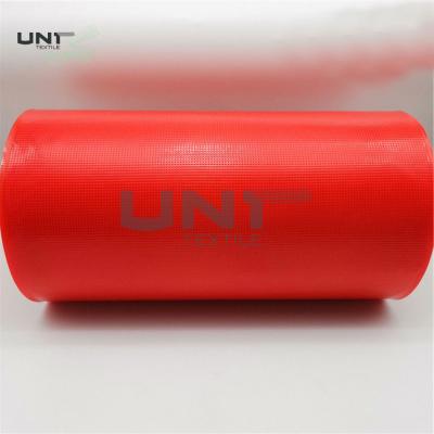 China Red LDPE Hot Melt Embroidery Backing Fabric 152cm Width for sale