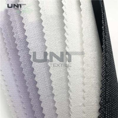 China Good Adhesive Cap Resin Shirt Interlining With PES LDPE Fusing for sale