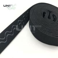 China Anti Slip Silicone Gripper Elastic Tape For Bra Strip With Logo Printing for sale
