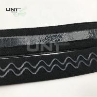 China Anti Slip Silicone Gripper Elastic Tape For Bra Strip With Logo Printing for sale