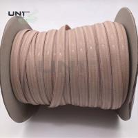 China Customized Nude Garments Accessories Polyester Silicone Drip Elastic Tape for sale
