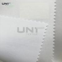 China Top Fuse Interlining Fabric 100% Cotton Hard Handfeeling HDPE Coating for sale