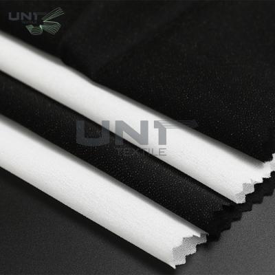 China Black Plain Weave Fusable Interfacing , Fabric 50gsm Woven Fusing for sale
